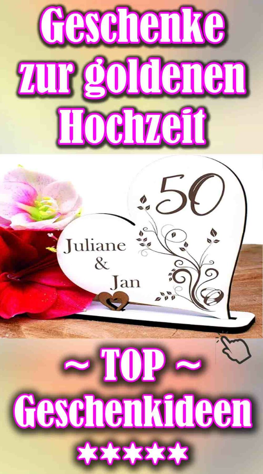 Ausgefallene Geschenke zur Goldenen Hochzeit | 50 Jahre Liebe
